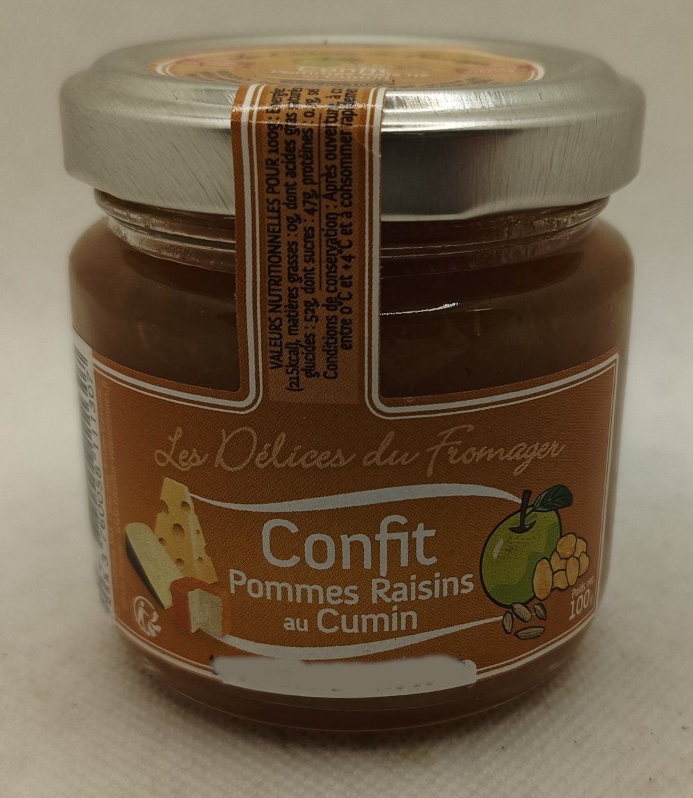 Confit Pommes, Raisins au cumin - Saveurs de nos Terroirs