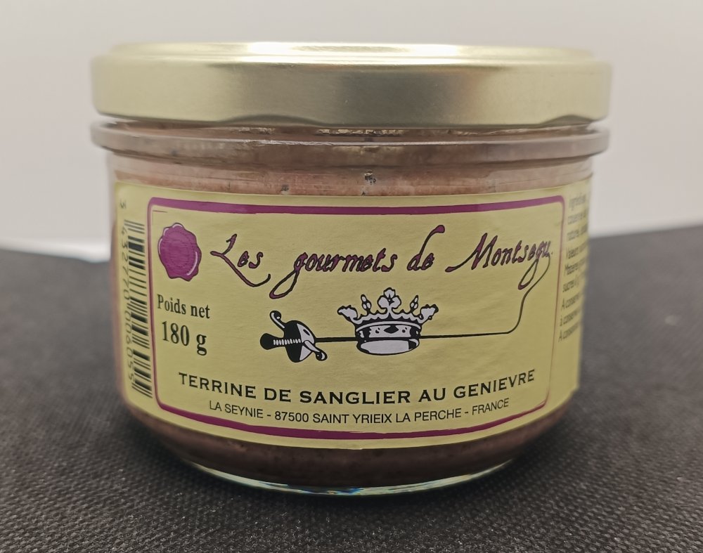 Terrine Sanglier genièvre 180gr Noreni - Saveurs de nos Terroirs