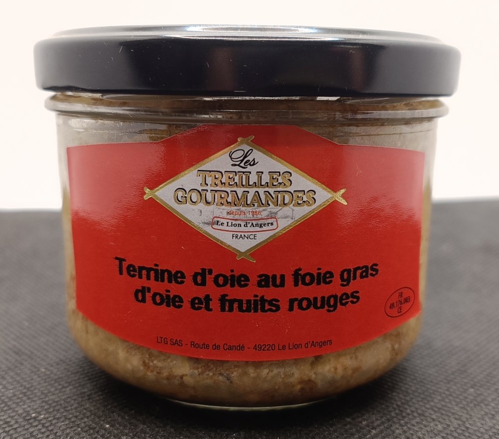 Terrine Foie gras d'oie fruits rouge 180g Treilles - Saveurs de nos ...